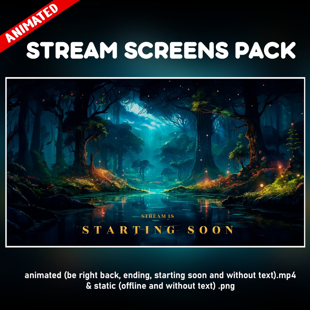 Landscape Fantasy Forest Twitch Overlay Animated Pack - Whimsical ...