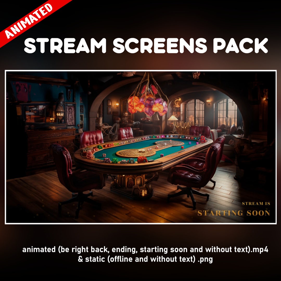 Rol Game Table Twitch Overlay Animated Pack D&d Table Dices - Etsy