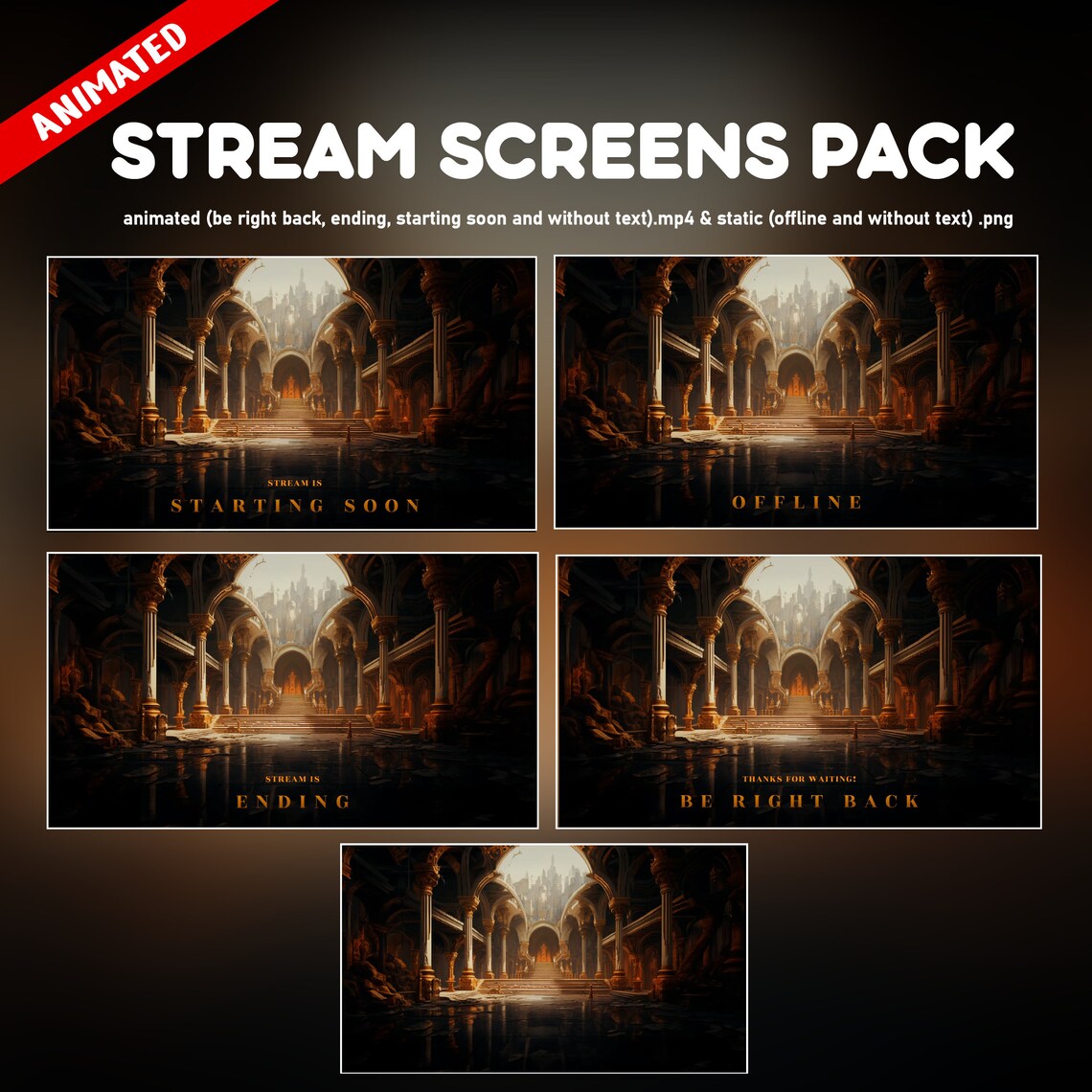 Cozy Medieval Temple Twitch Overlay Animated Pack - D&d Cute Church ...