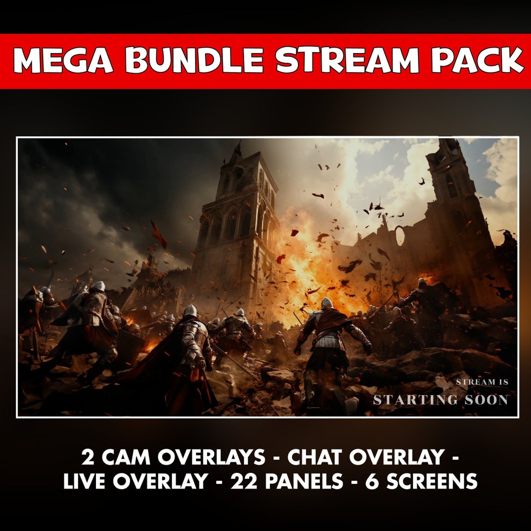 Medieval Twitch Overlay Animated Pack - Inspired Background Battle War ...