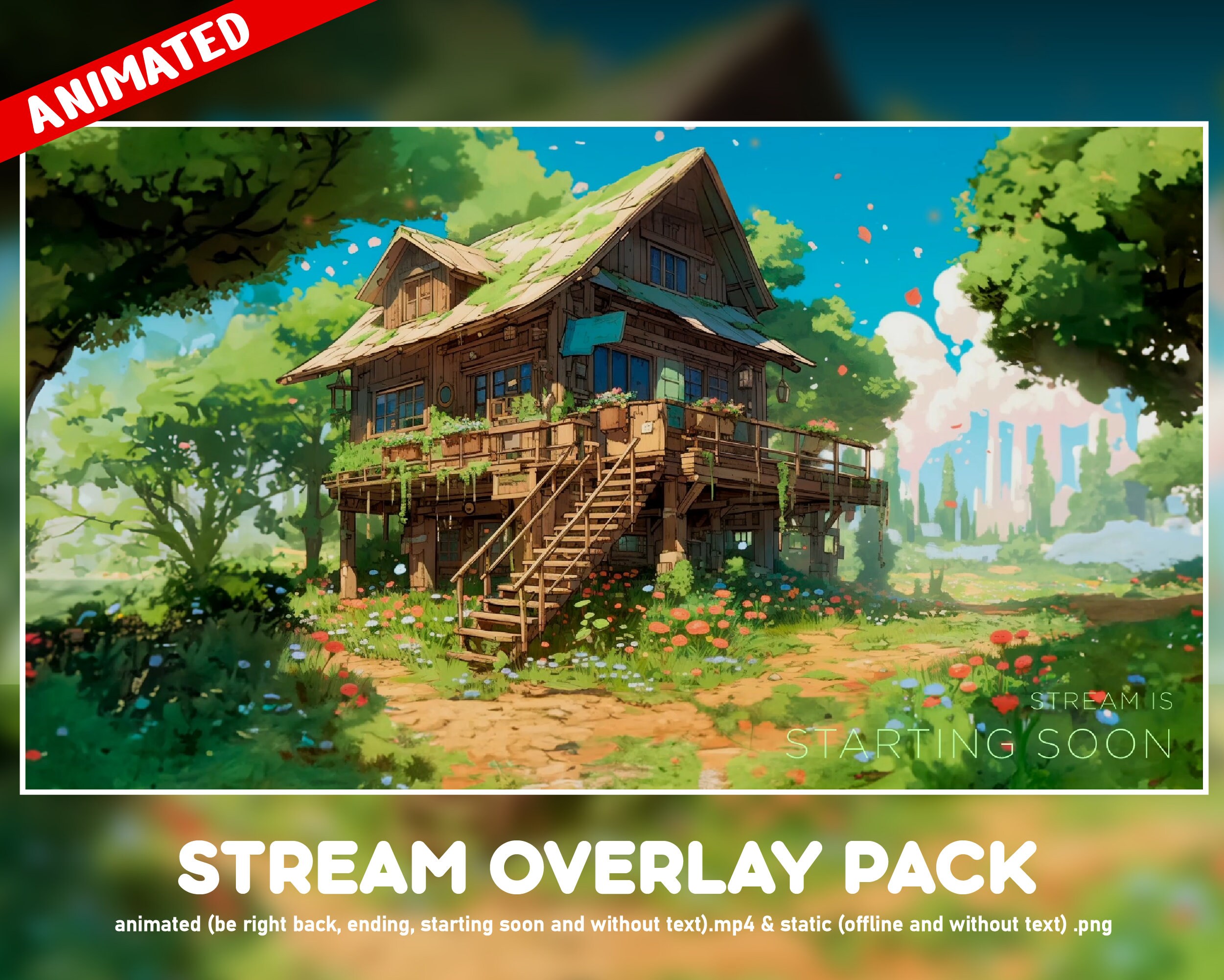 Nature Twitch Overlay Animated Package Forest Anime Overlay - Etsy ...