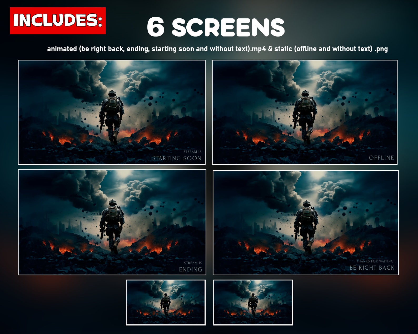 Shooter Twitch Overlay Animated Pack - Inspired Background Cod War ...