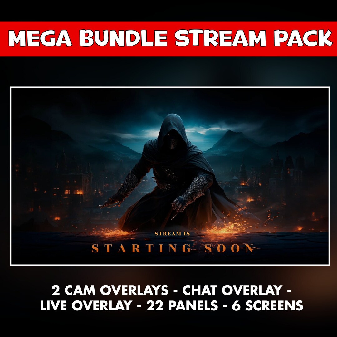 Ninja Assassin Twitch Overlay Animated Pack - Warrior Japanese ...