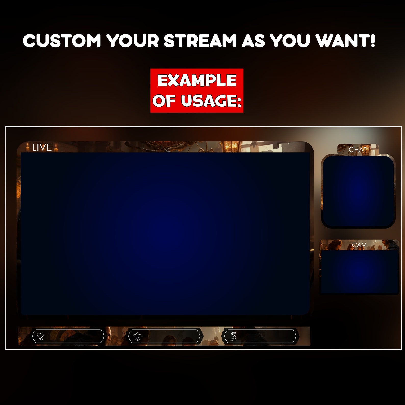 Cozy Medieval Tavern Twitch Overlay Animated Pack - Medieval D&d Cute ...