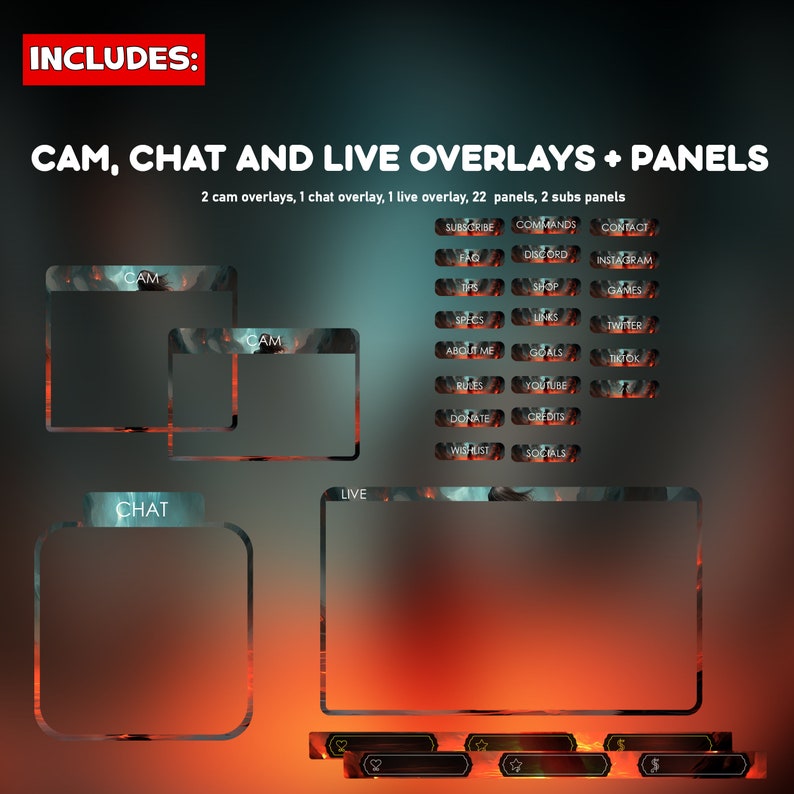 Dark Enchantress Twitch Overlay Pack - Witch Magic Animated Stream ...