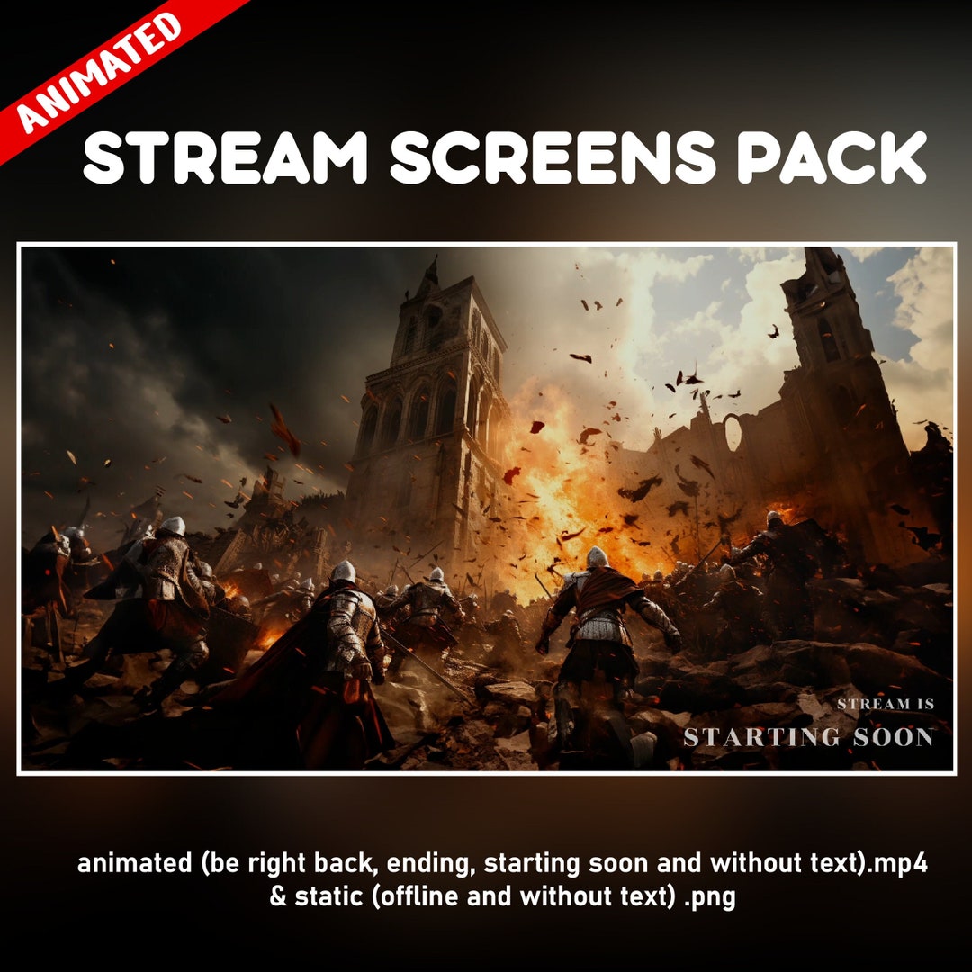Medieval Twitch Overlay Animated Pack - Inspired Background Battle War ...