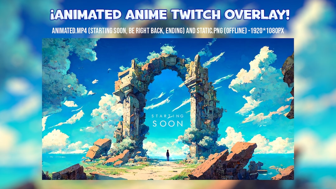 Anime Twitch Overlay Animated - Animated Twitch Fantasy for Stream ...