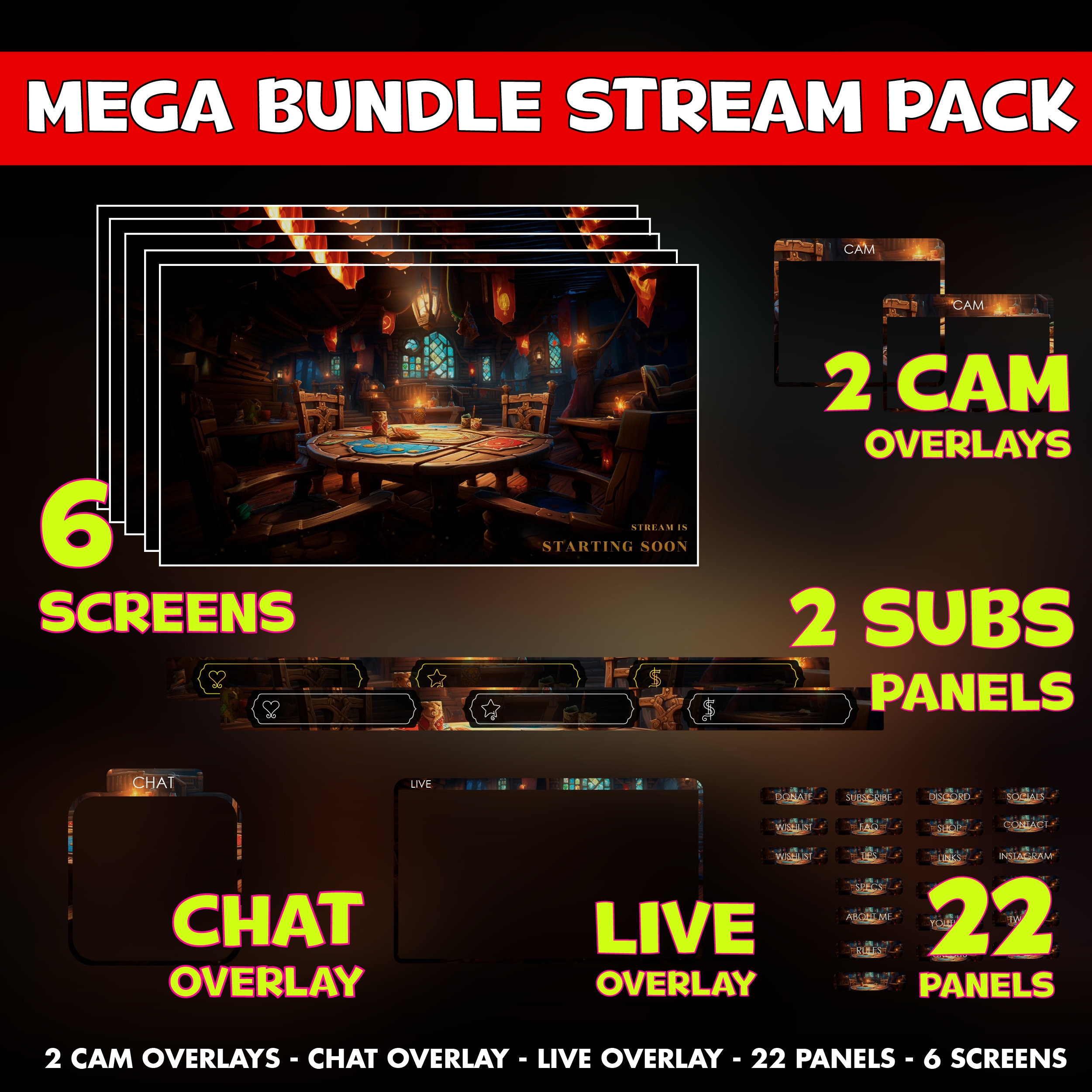 Cards Game Table Twitch Overlay Animated Pack - Table for Cards ...