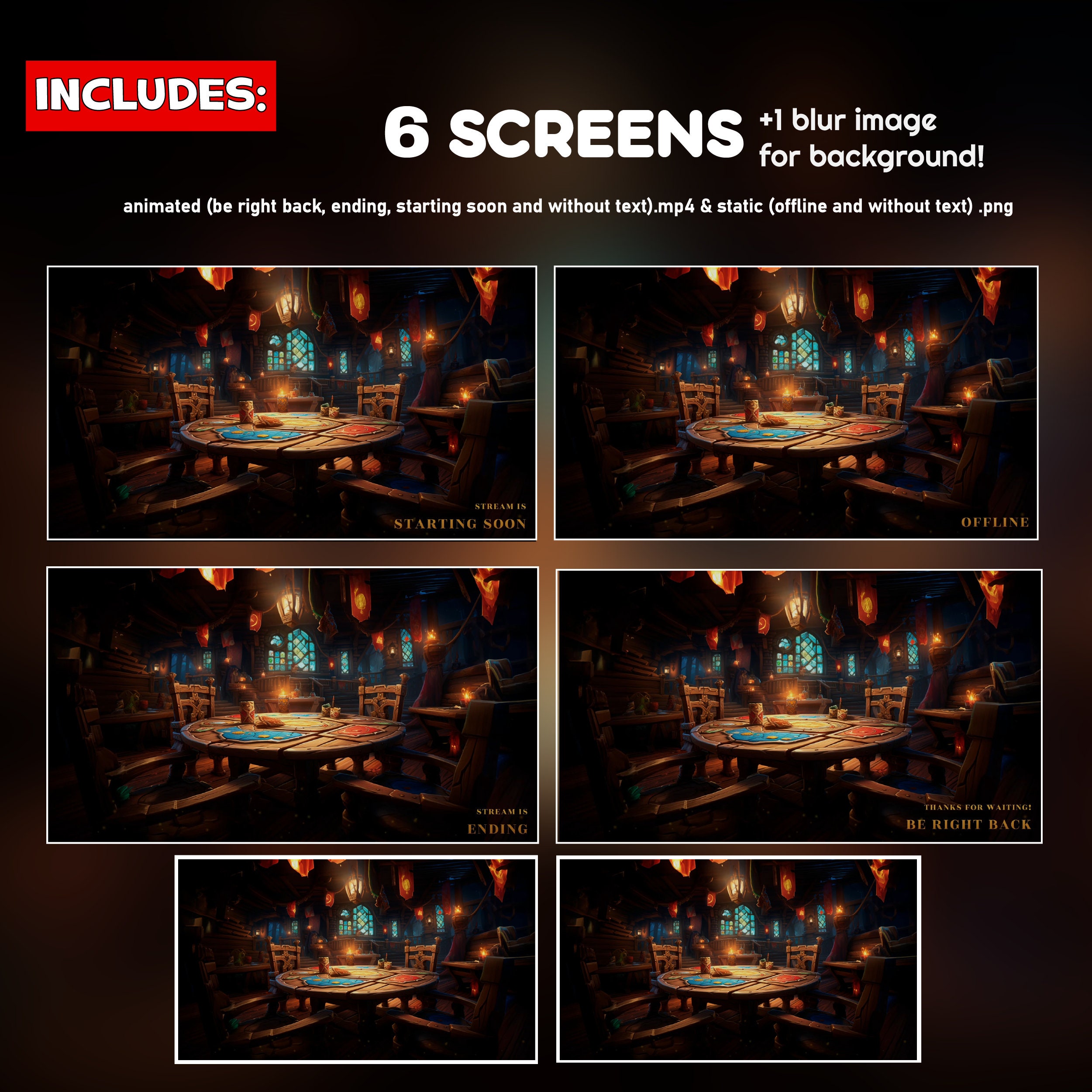 Cards Game Table Twitch Overlay Animated Pack - Table for Cards ...