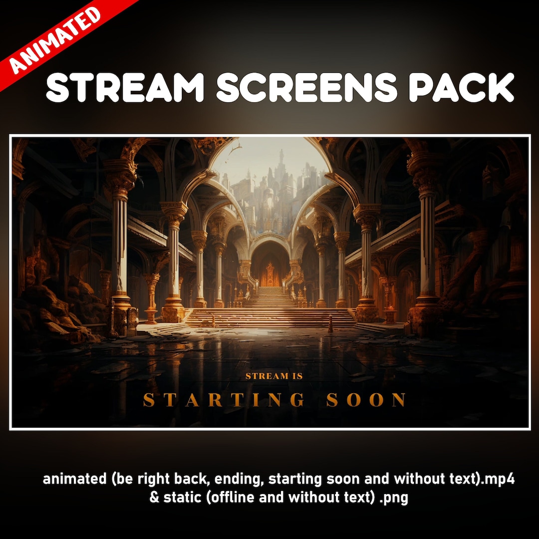 Cozy Medieval Temple Twitch Overlay Animated Pack - D&d Cute Church ...