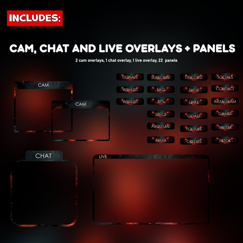 Spooky House Twitch Overlay Animated Pack Halloween Pumpkin Haunted ...