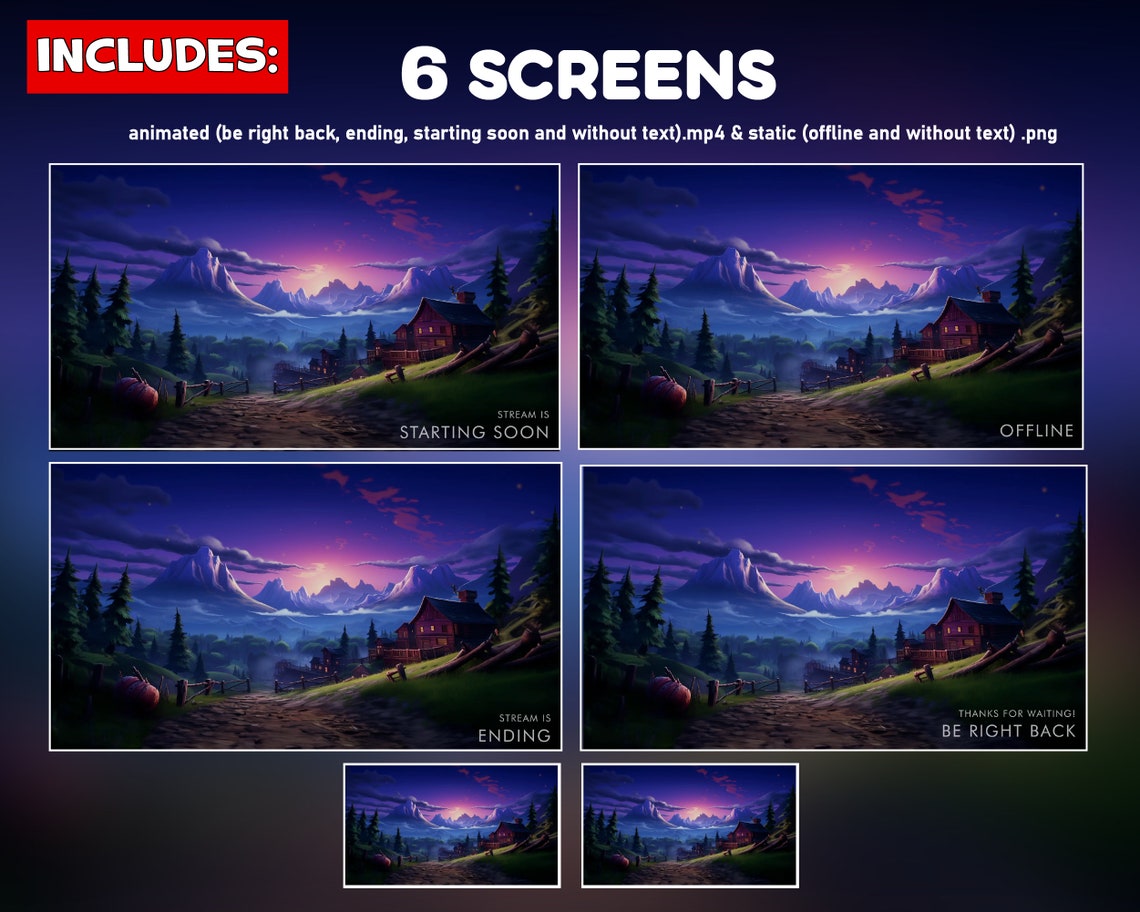 Fornite Twitch Overlay Animated Pack Inspired Background Lanscape ...