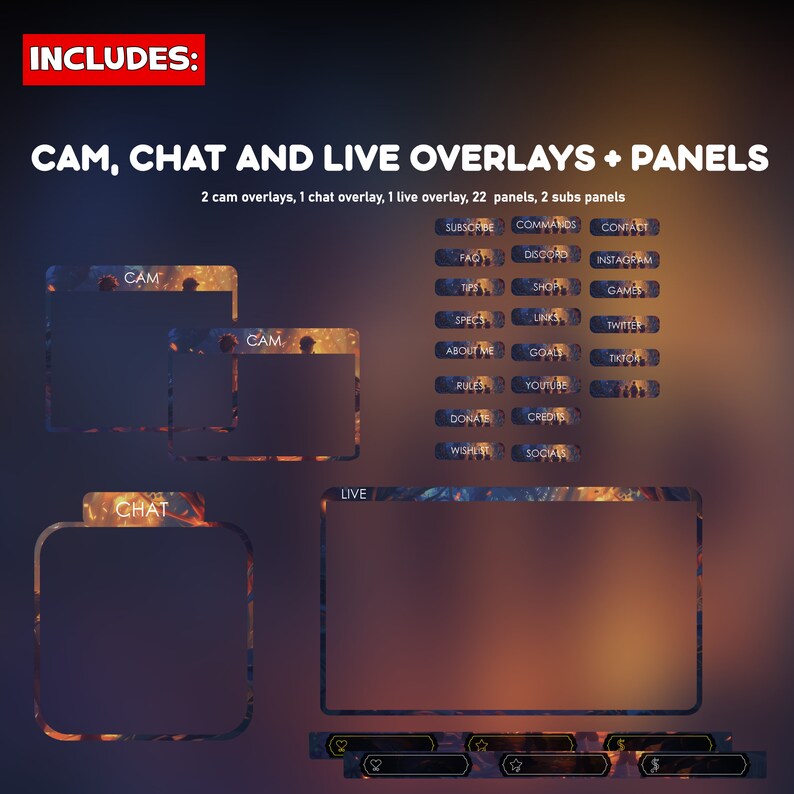 Cozy Multiplayer Twitch Overlay Animated Pack - Coop D&d Cute ...