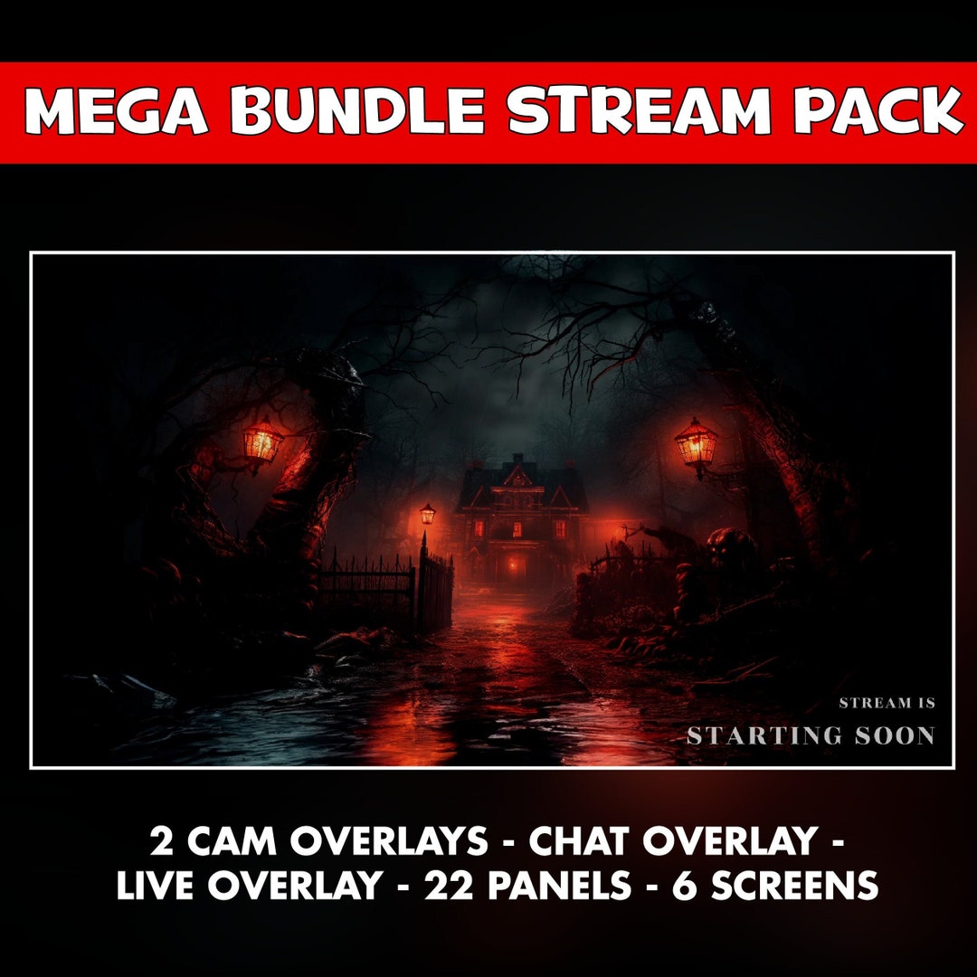 Spooky House Twitch Overlay Animated Pack - Halloween Pumpkin Haunted ...