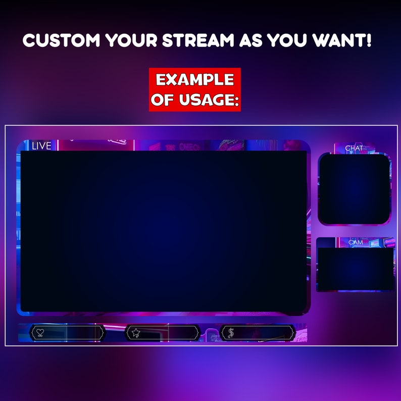 Retro Twitch Overlay Animated Pack - Inspired 80s Videogame Arcade ...