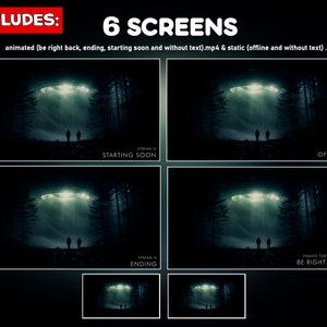Alien Twitch Overlay Animated Pack - UFO Stream Screens - Enchanting ...