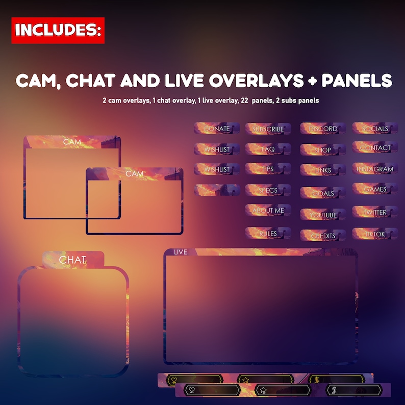 Viking Ship Twitch Overlay Pack - Nautical Adventure Animated Stream ...