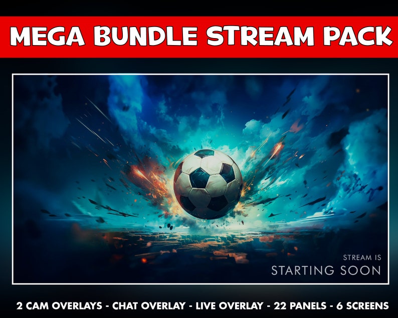 Futbol Twitch Overlay Animated Pack - Fifa Game Screens Bundle for Your ...