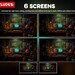 Retro Futuristic Gamer Room Twitch Overlay Animated Pack Desktop ...