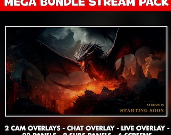 Animated Dragon Fire Twitch Stream Overlay - Etsy