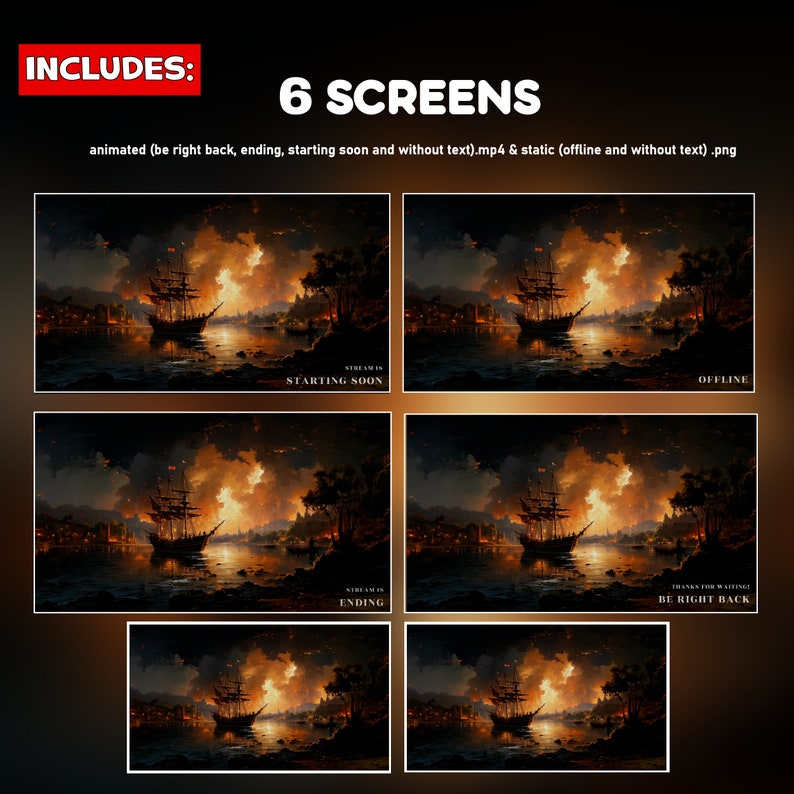 Pirates Twitch Overlay Animated Pack - Inspired Background Battle War ...