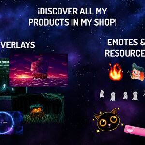 Goat Twitch Overlay Animated Forest - Flower Plants Stream Screens ...