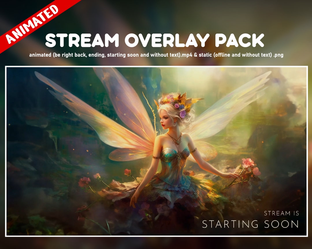 Fairy Twitch Overlay Animated Forest - Flower Plants Stream Screens - Elevate Your Stream With ...