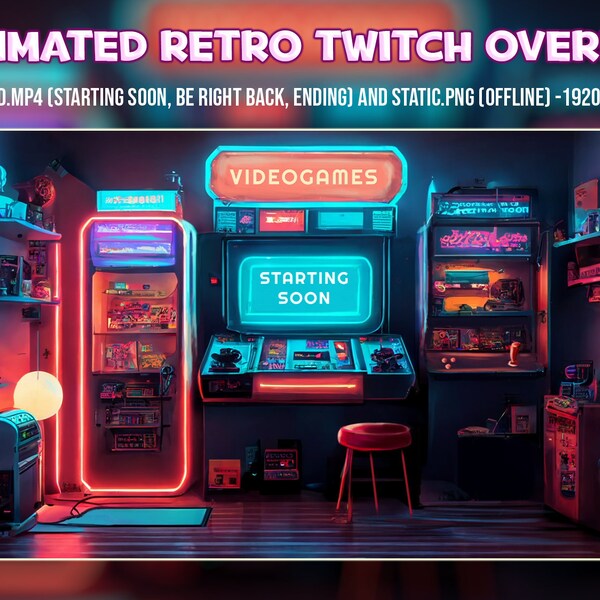 Twitch Overlay Retro - Etsy