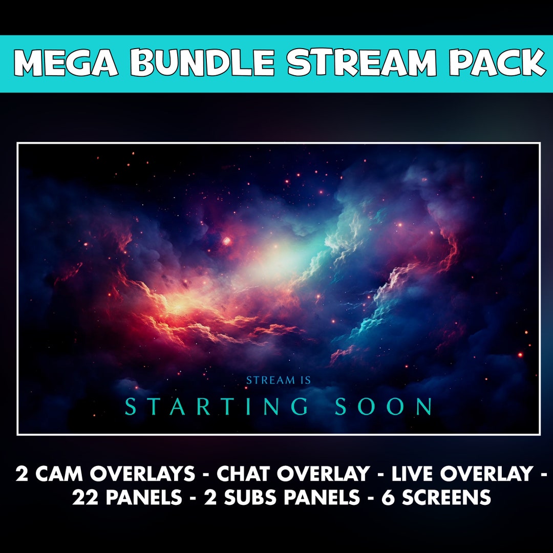 Celestial Twitch Overlay Animated Package - Aesthetic Stream Overlay ...