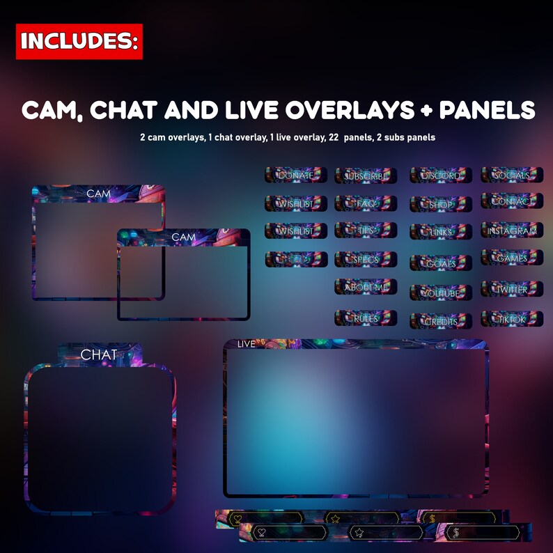 Retro Twitch Overlay Animated Pack - Inspired 80s Videogame Arcade ...