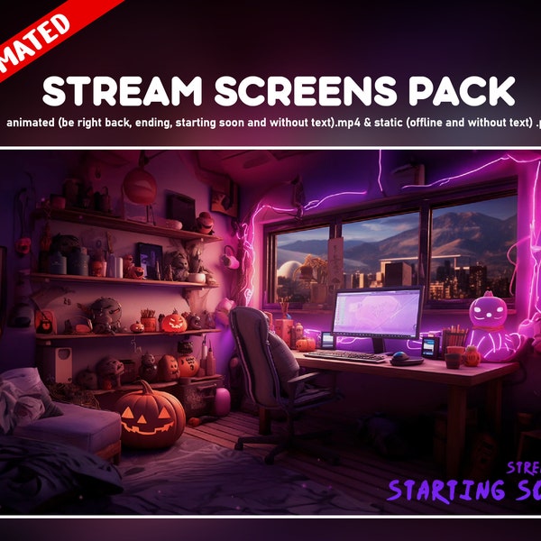 Halloween Starting Screens - Etsy