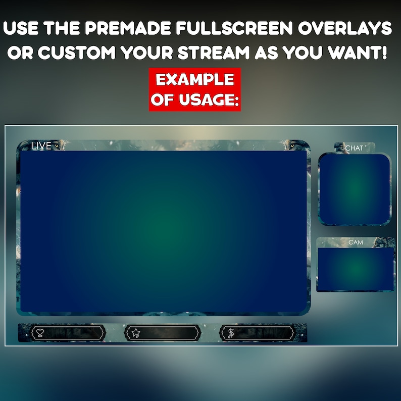 Wolf Twitch Overlay Pack - Majestic Beast Animated Stream Background ...