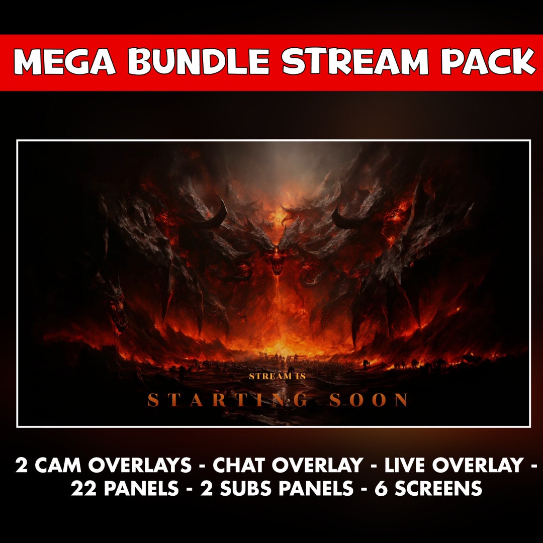 Diablo Twitch Overlay Animated Pack - Inferno Screens Fire Stream ...