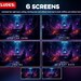 Goth Twitch Overlay Animated Pack Gamer Room Neon Skull Background for ...