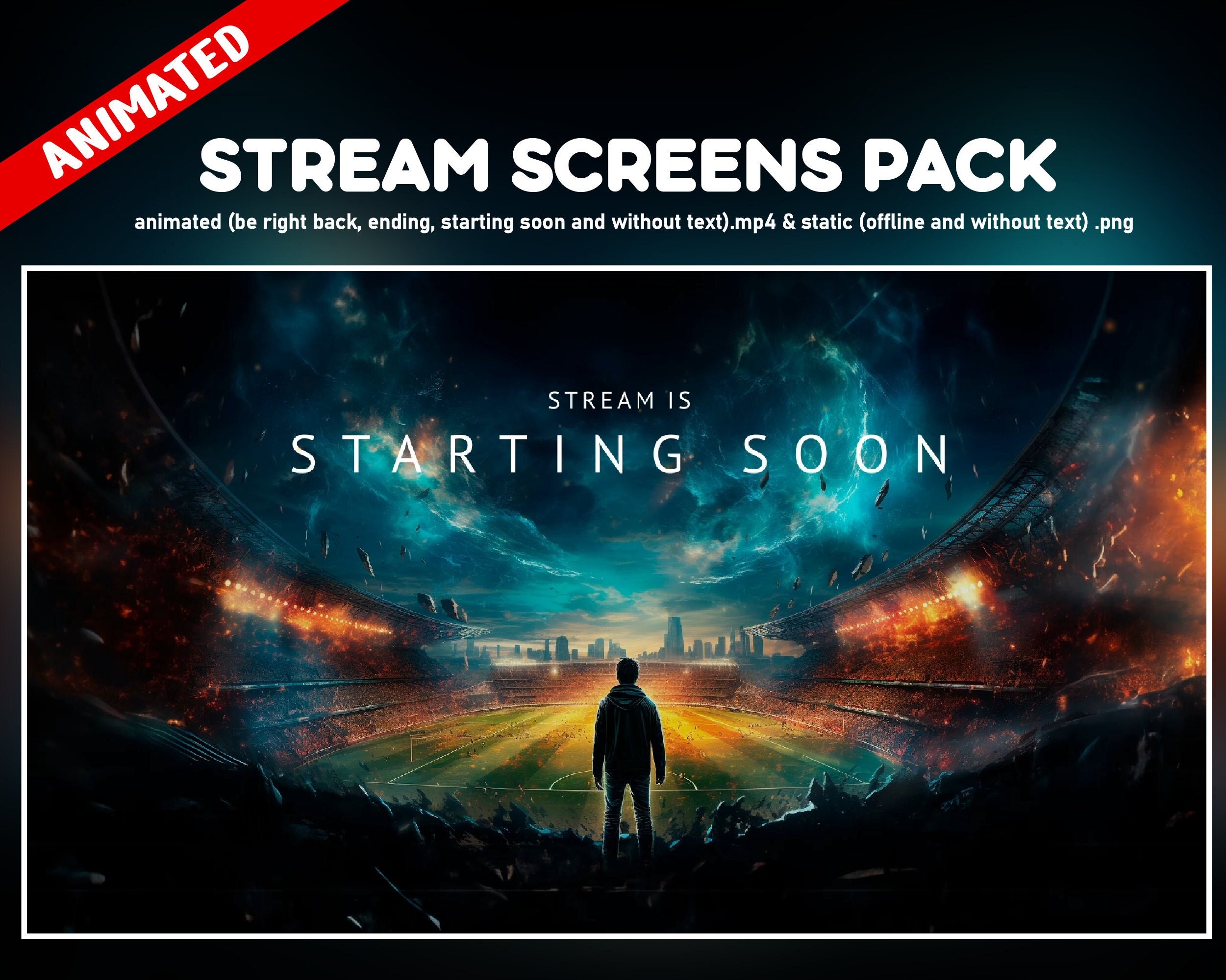 Futbol Twitch Overlay Animated Package - Fifa Videogames Futbol Screens ...