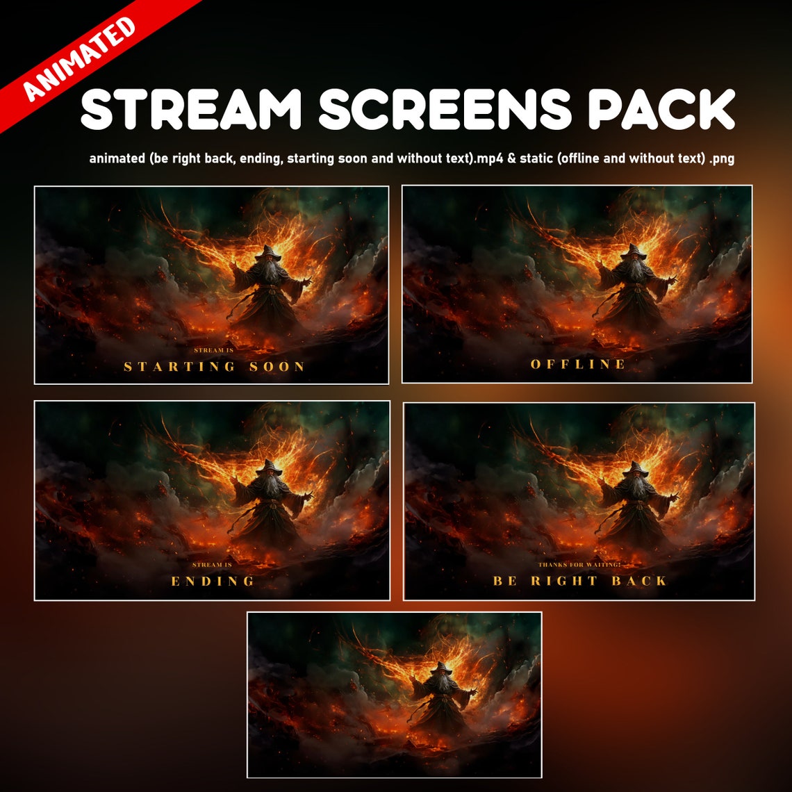 Wizard Twitch Overlay Animated Pack - Witcher Screens Warriorr Cozy for ...
