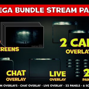 Alien Twitch Overlay Animated Pack - UFO Stream Screens - Enchanting ...