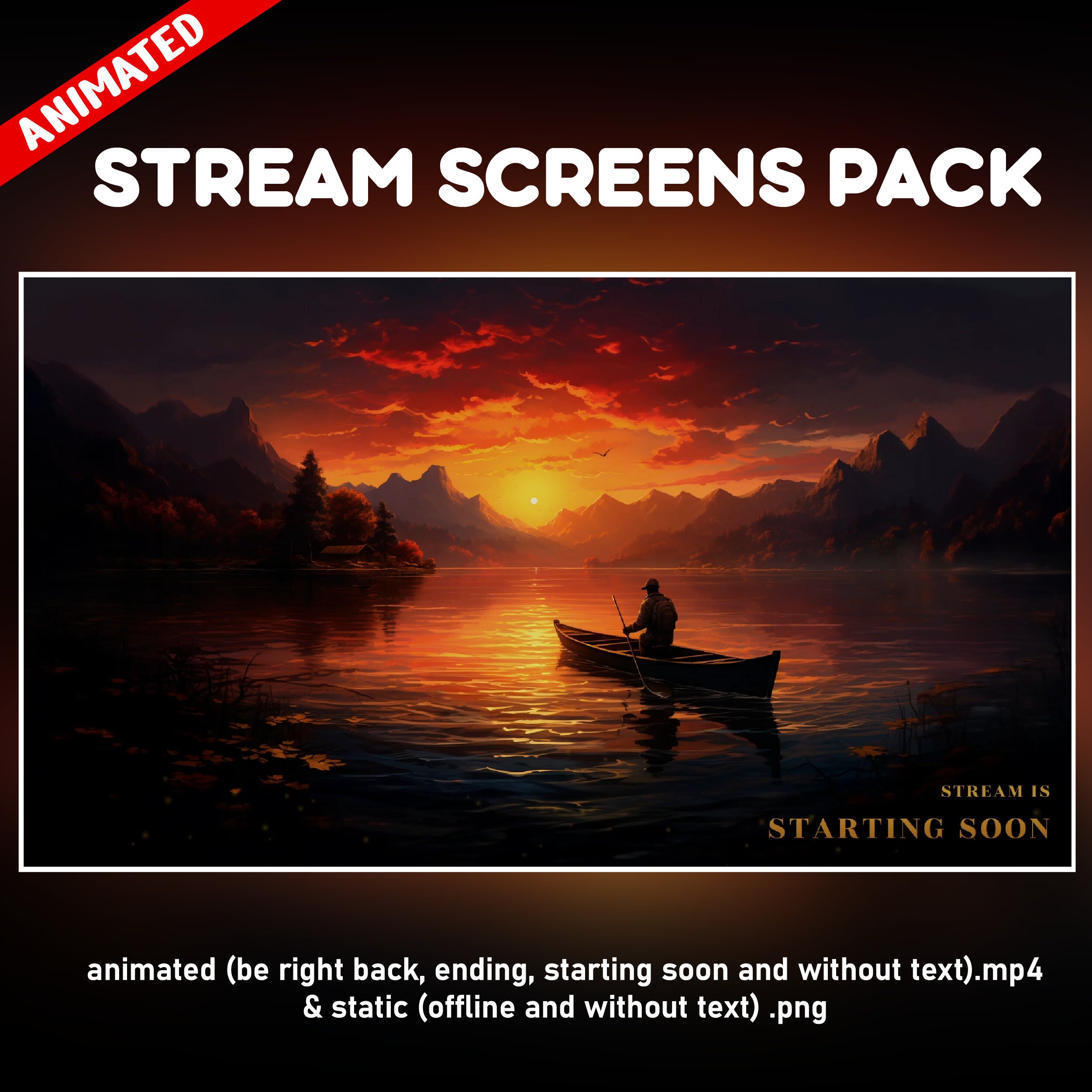 Fishing Boat Twitch Overlay Animated Pack - Fisher Boat River ...