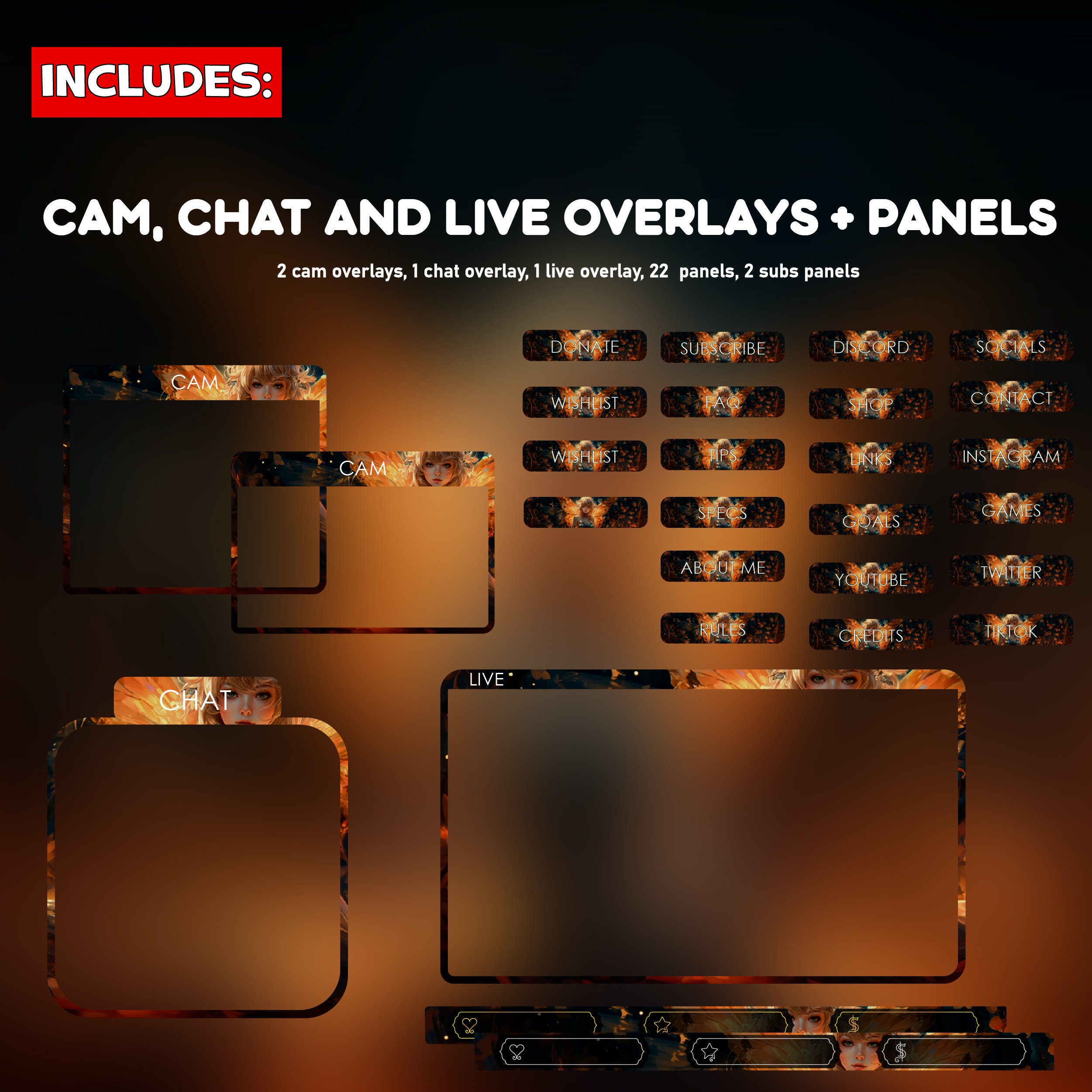 Fairy Fantasy Twitch Overlay Animated Pack - Whimsical Background Cozy ...