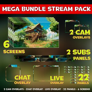 Nature Twitch Overlay Animated Package Forest - Anime Overlay Forest ...