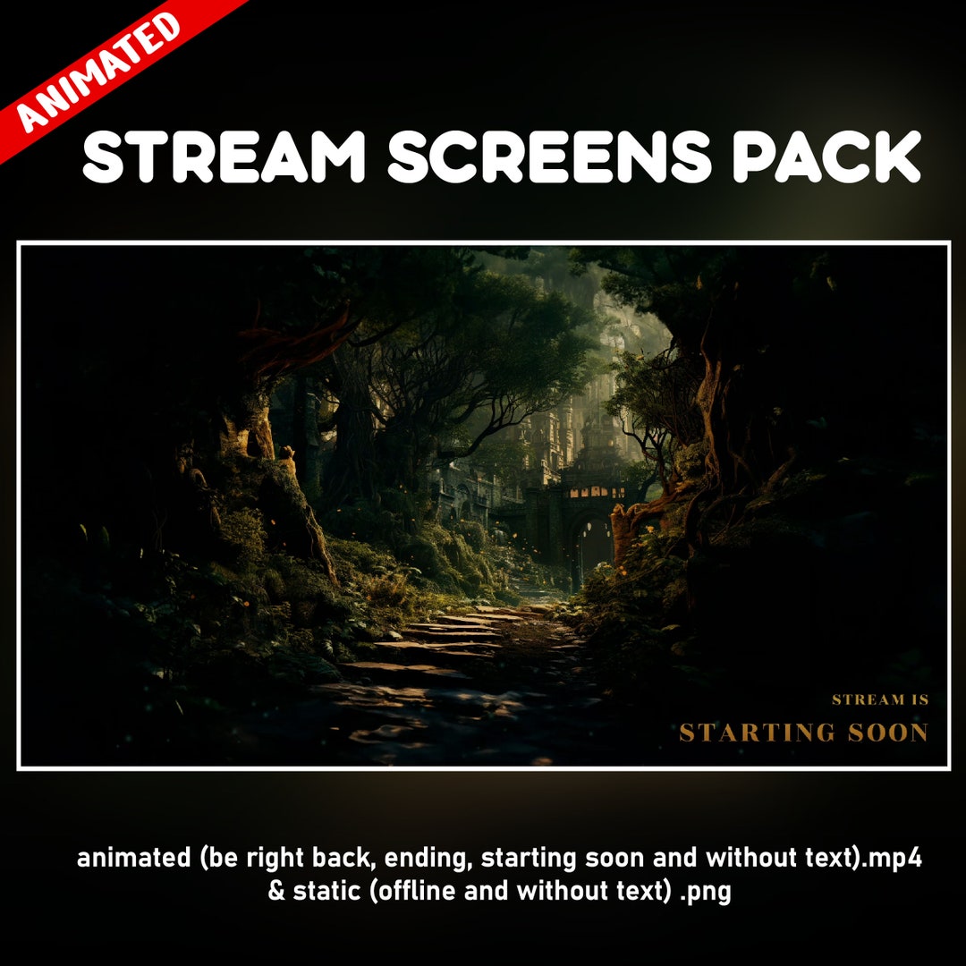Forest Twitch Overlay Animated Pack - Plants Forest Elfic Nature ...
