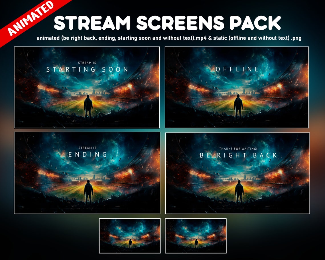 Futbol Twitch Overlay Animated Package - Fifa Videogames Futbol Screens ...