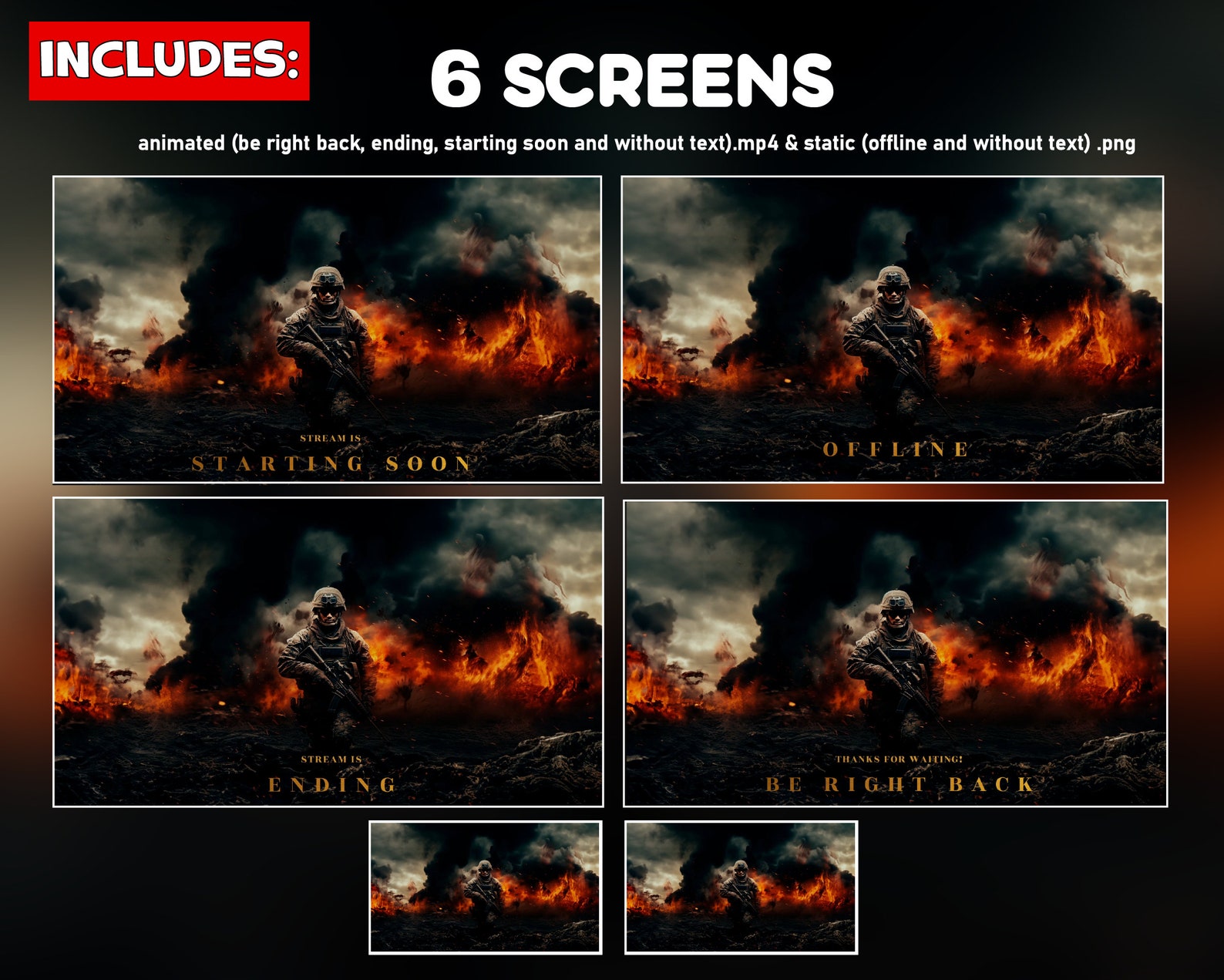 Shooter Twitch Overlay Animated Pack - Inspired Background Cod War ...