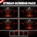 Horror Door Twitch Overlay Animated Pack - Dark Red Background Stream ...