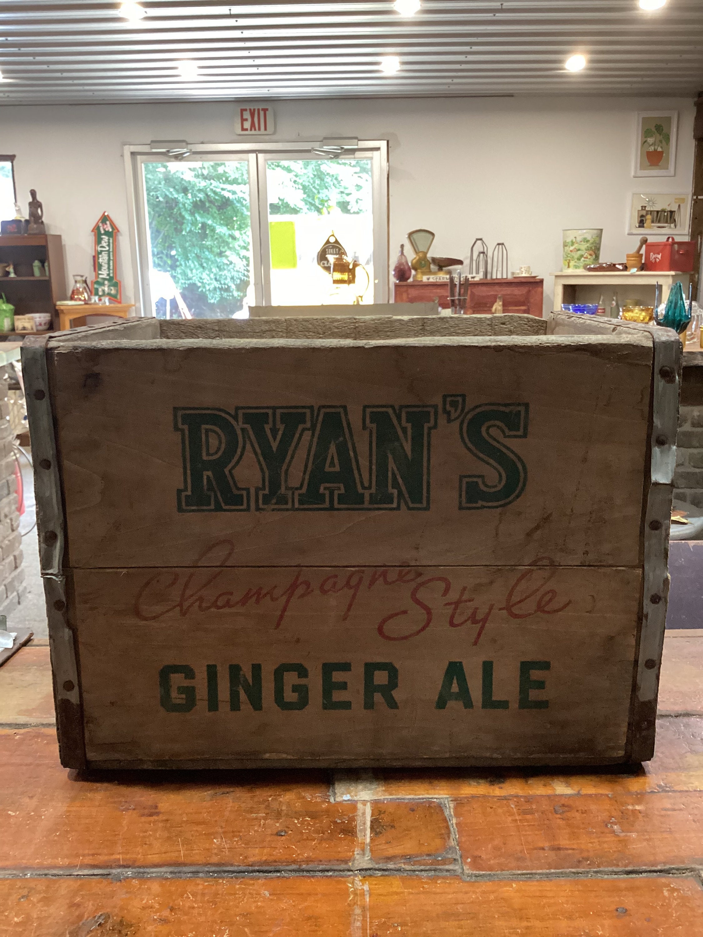 RARE Vintage Johnnie Ryan Soda Pop Bottle Wood Crate Box first for ...