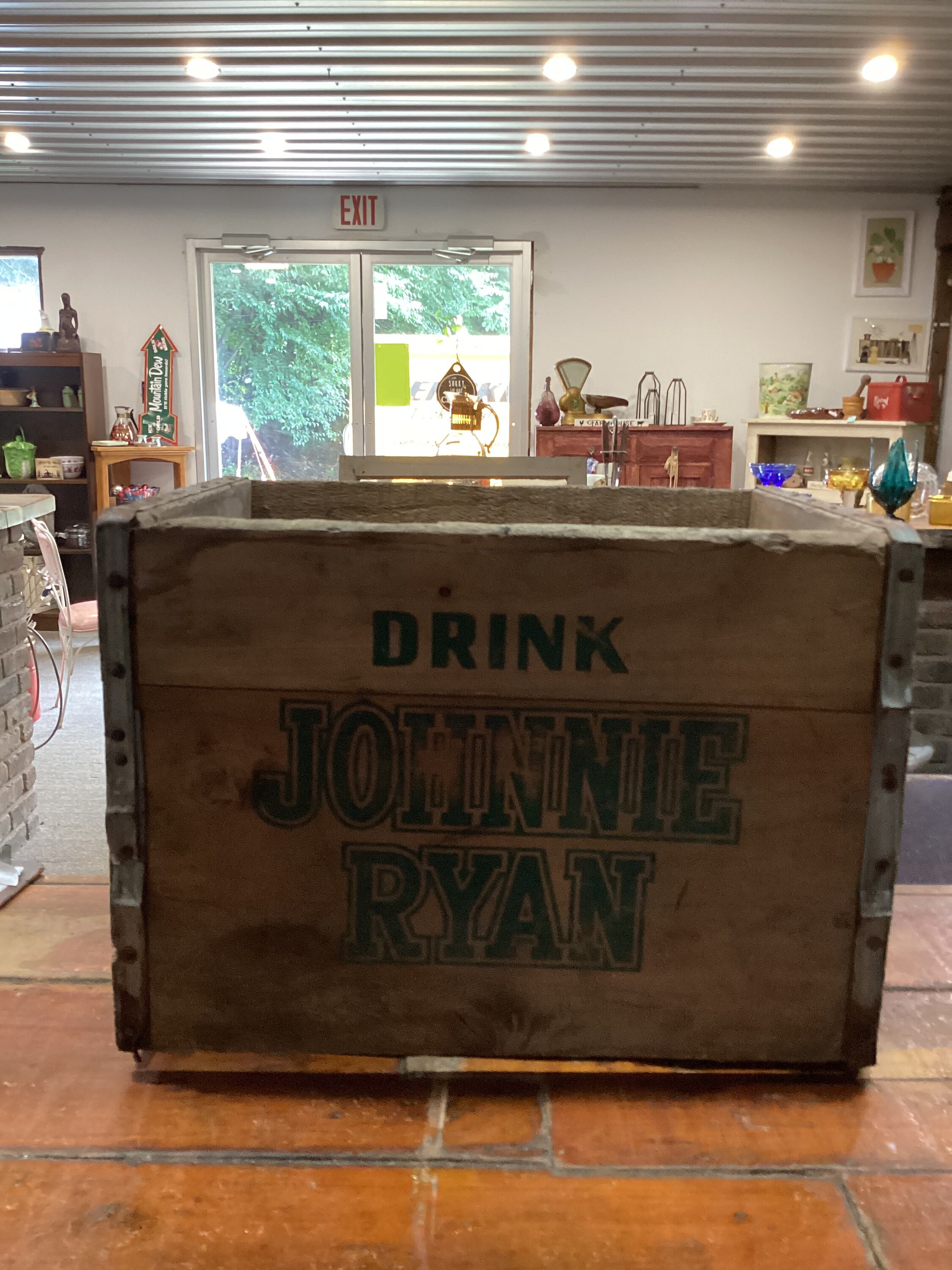 RARE Vintage Johnnie Ryan Soda Pop Bottle Wood Crate Box first for ...