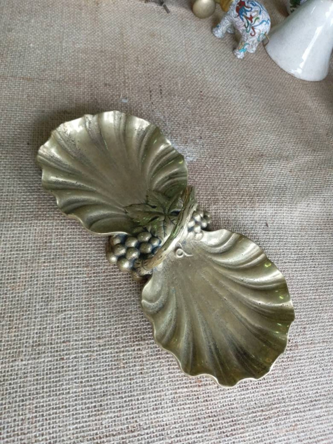 Superb 17 Kg Cast Brass Vine & Grapes With Shell Shaped - Etsy