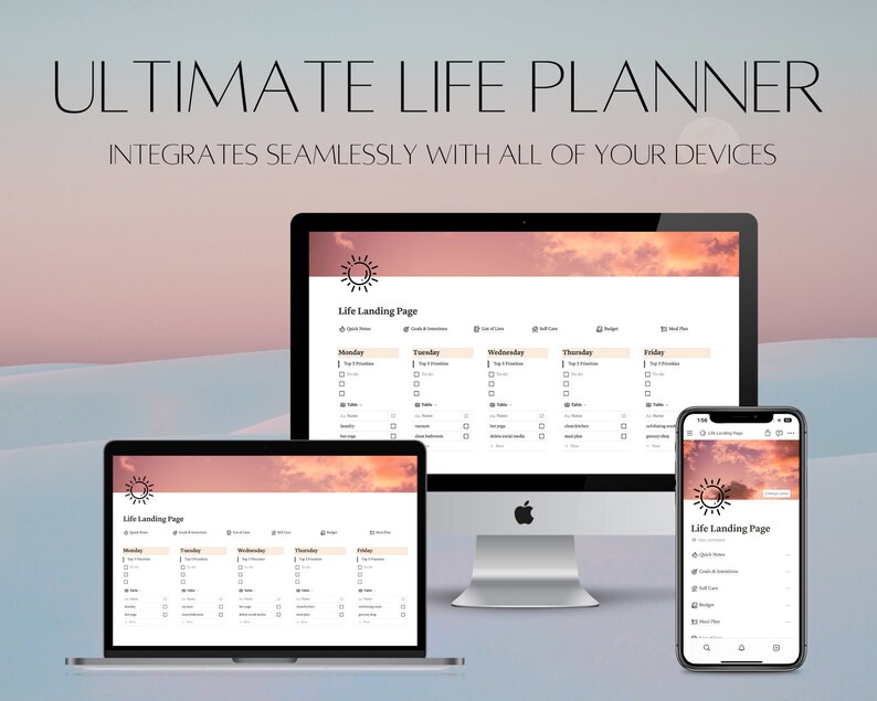 Ultimate Life Planner Notion Template 2.0 - Etsy