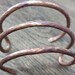 Wave Wrist Bracelet, Hammered Copper Bangle, Triple Cuff, Adjustable ...