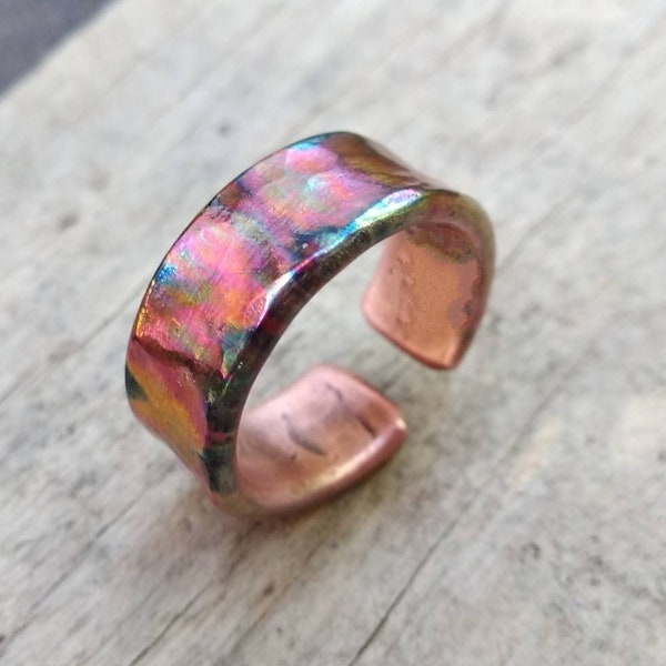 Hammered Copper Ring - Etsy